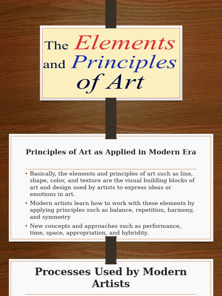Lesson 4 Contemporaray Arts Element and Principles of Arts 1 | PDF