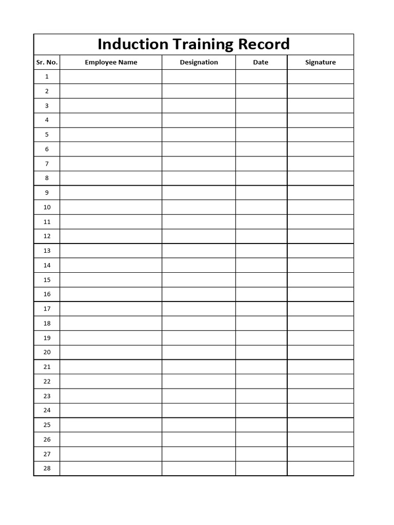 Induction Traing Detailsx-1 | PDF
