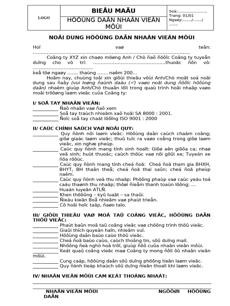 Form 02 Huong Dan Hoi Nhap | PDF