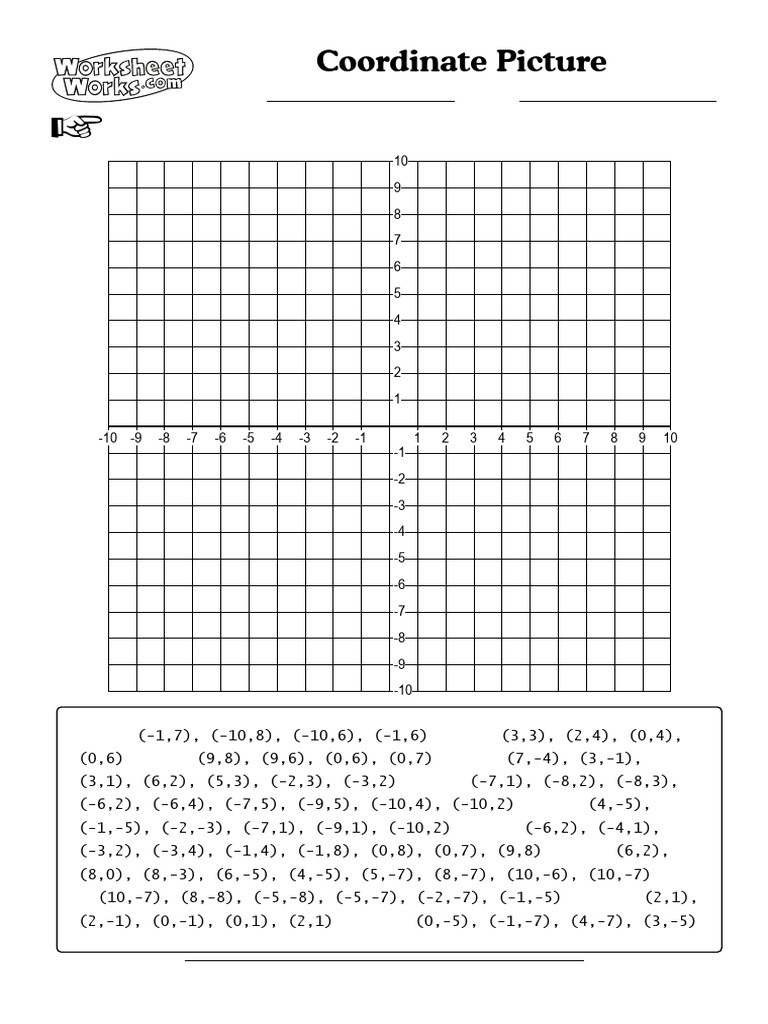 WorksheetWorks Coordinate Picture 2 | PDF