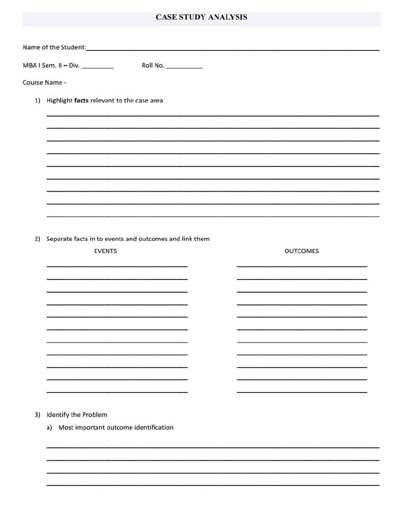 Case Study Template | PDF
