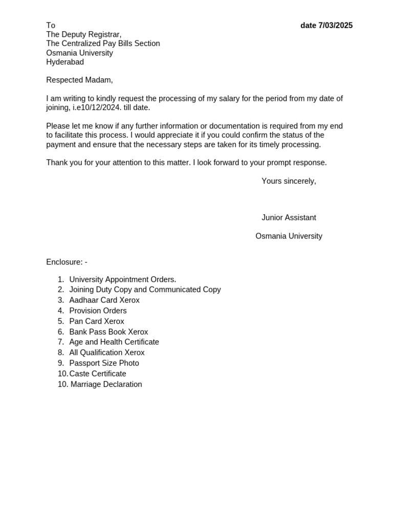 Processing of My Salary | PDF