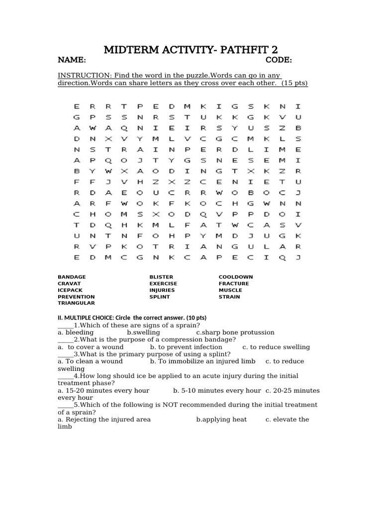 MIDTERM ACTIVITY Pathfit 2 | PDF