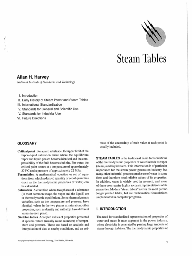 Ez steam table | PDF