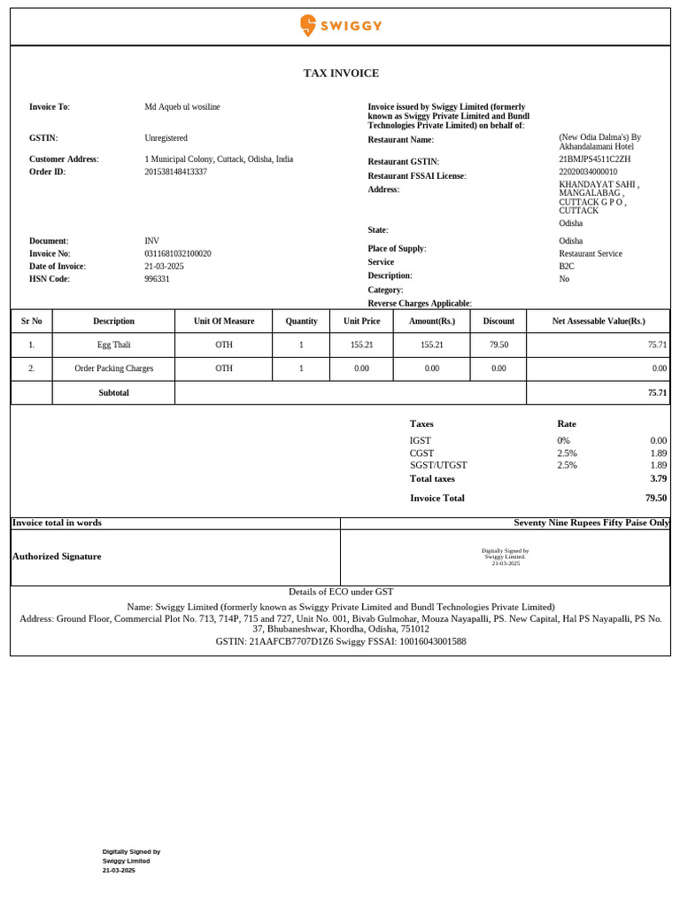 Tax Invoice: Taxes Rate | PDF | Invoice | Taxation