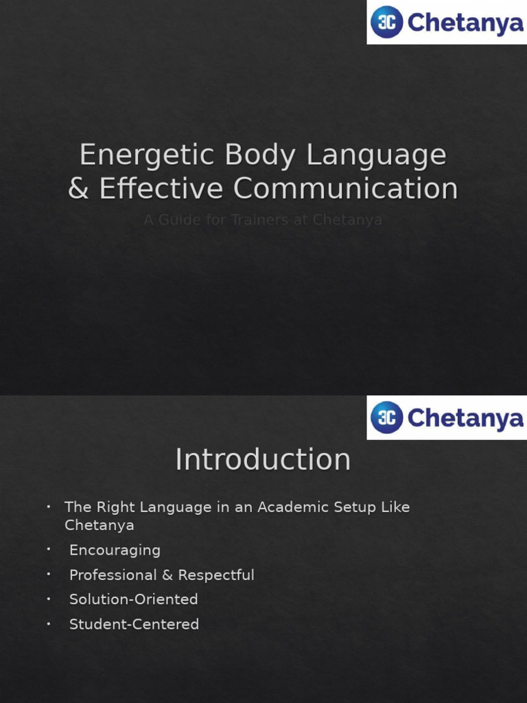 Body Language Presentation | PDF