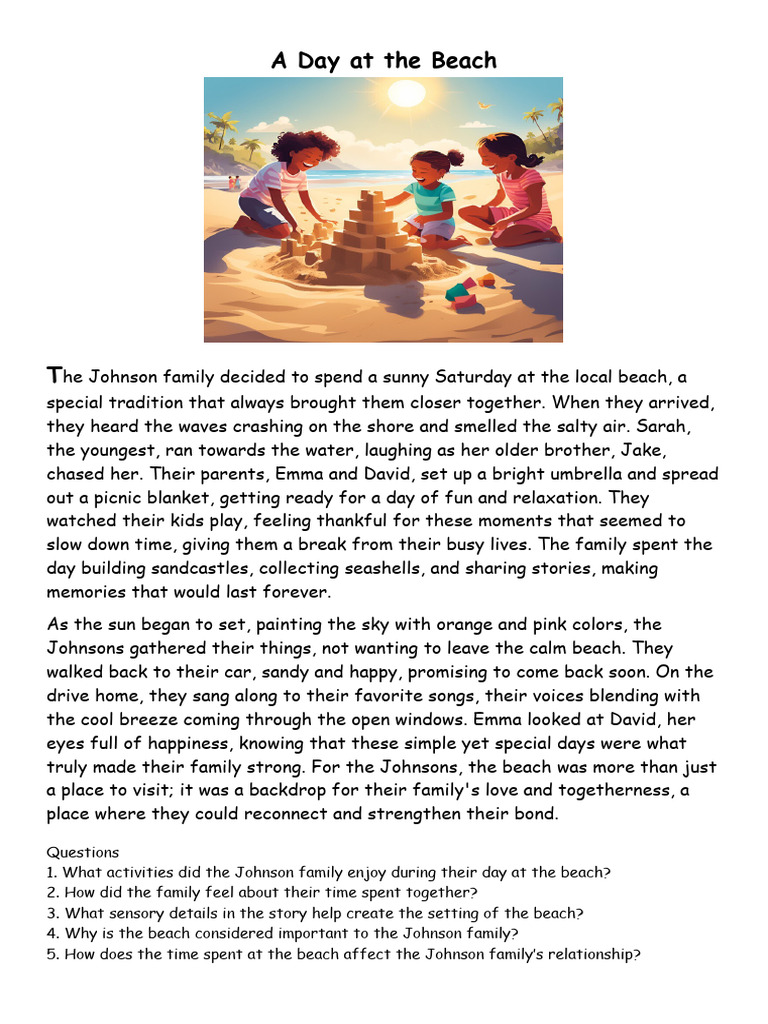 # A Day at The Beach | PDF