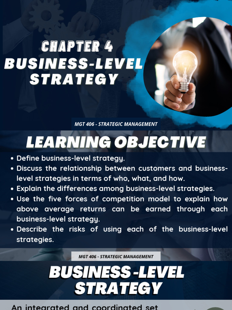CHAPTER 4 - Business-Level Strategy | PDF | Strategic Management ...