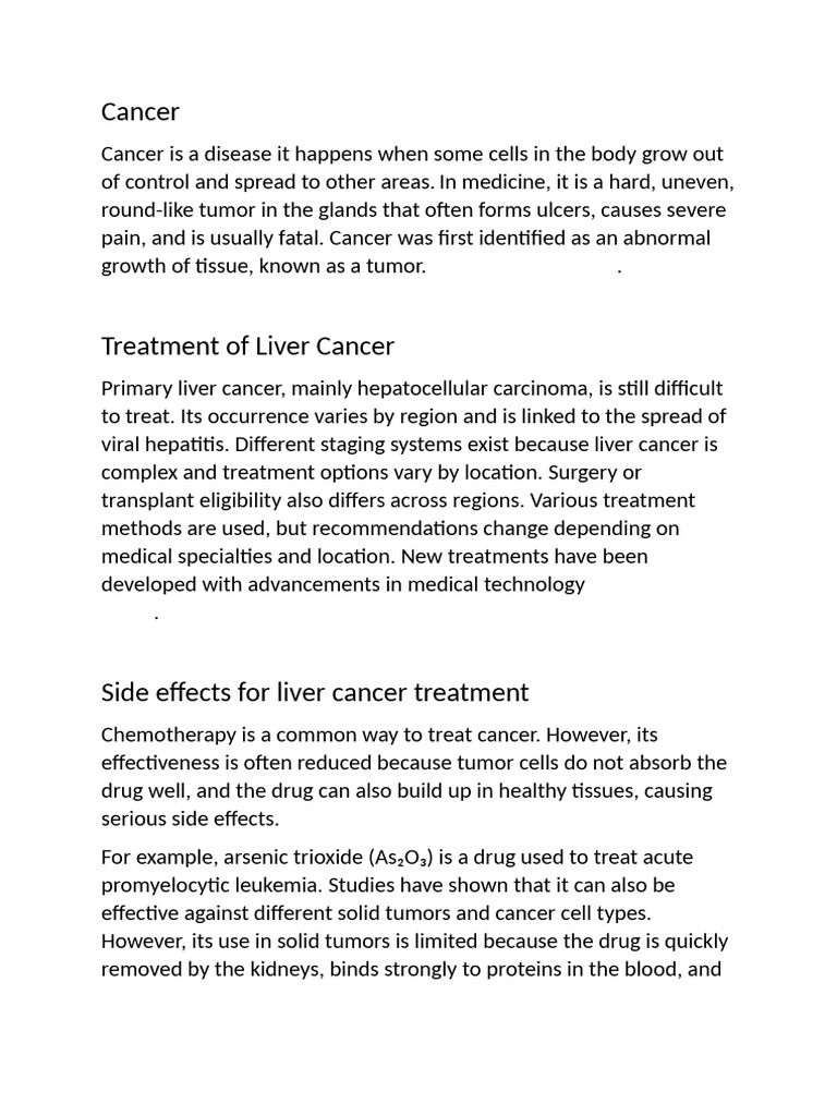 paper writing | PDF | Cancer | Liver
