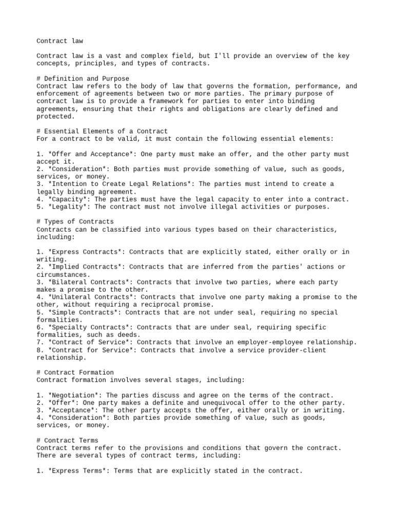 Contract Law | PDF | Breach Of Contract | Arbitration