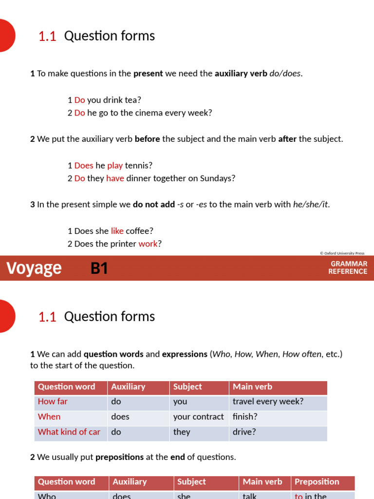 5 Grammar PowerPoint - Present Simple - Question Forms | PDF | Verb ...