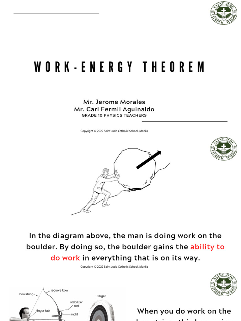 Lesson 14 - Work Energy Theorem | PDF | Potential Energy | Kinetic Energy