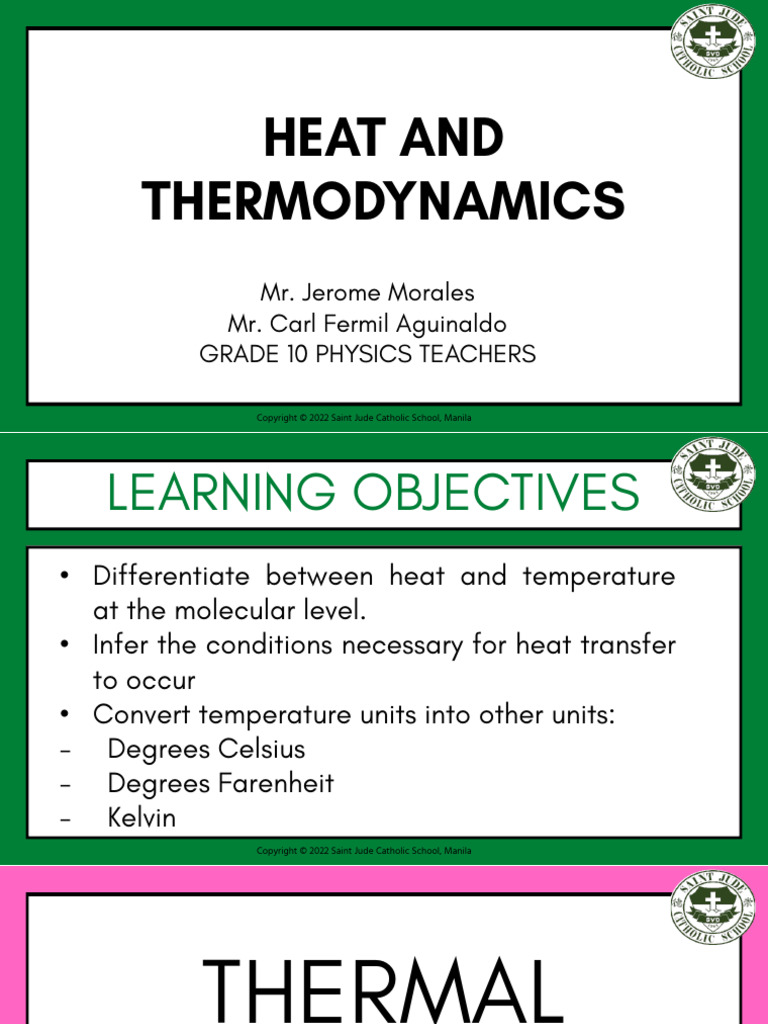Lesson 17 - Heat Temperature | PDF | Temperature | Heat