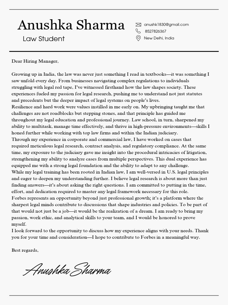 Forbes Cover Letter | PDF