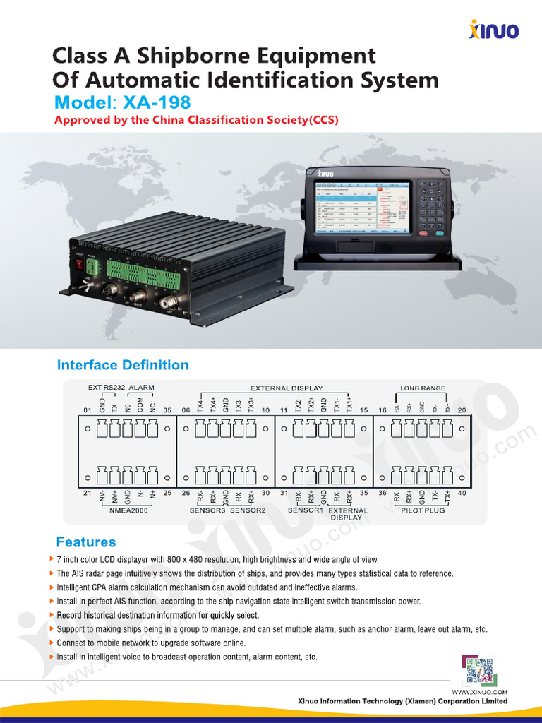XA-198 Marine AIS Class A | PDF