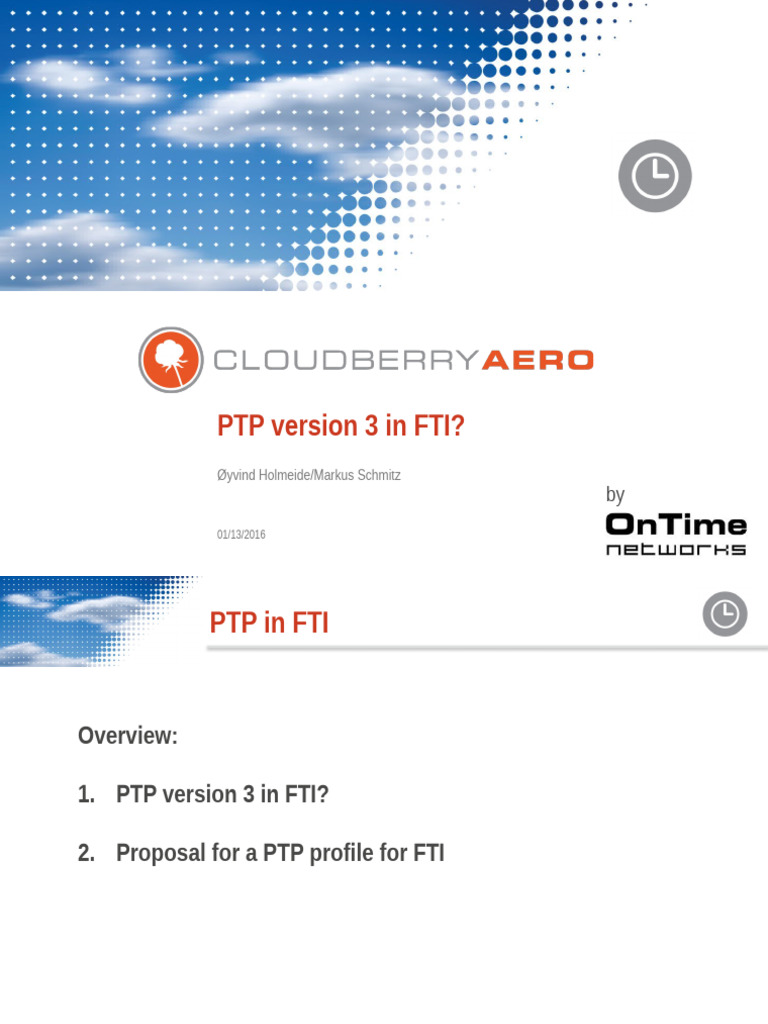 ETC2016 PTP Version 3 in FTI | PDF | Computer Networking | Computer ...