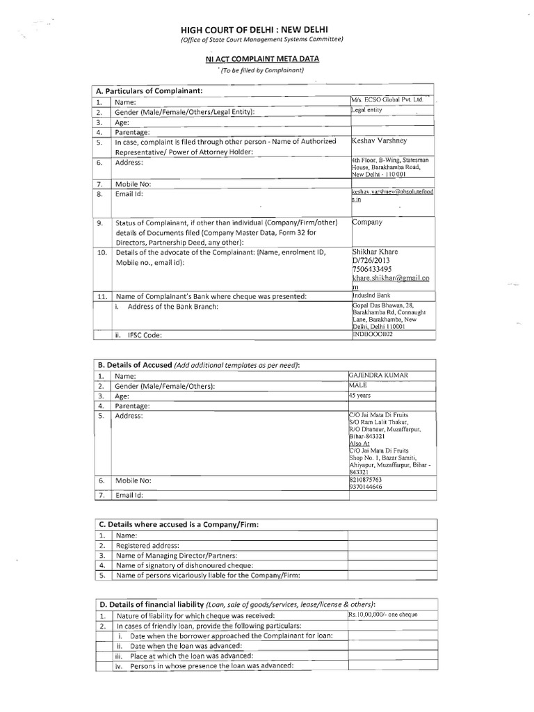 Muzaffarpur Cheque Bounce Case 138 NI Act | PDF | Cheque