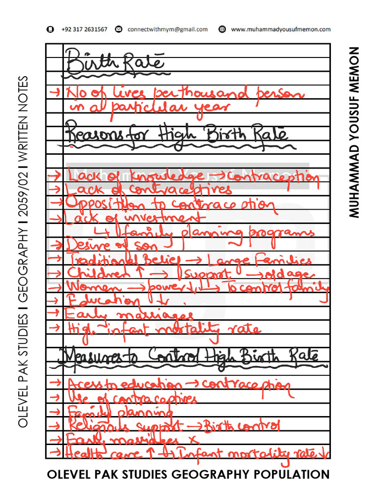 O Level Pakistan Studies Geography Notes | PDF