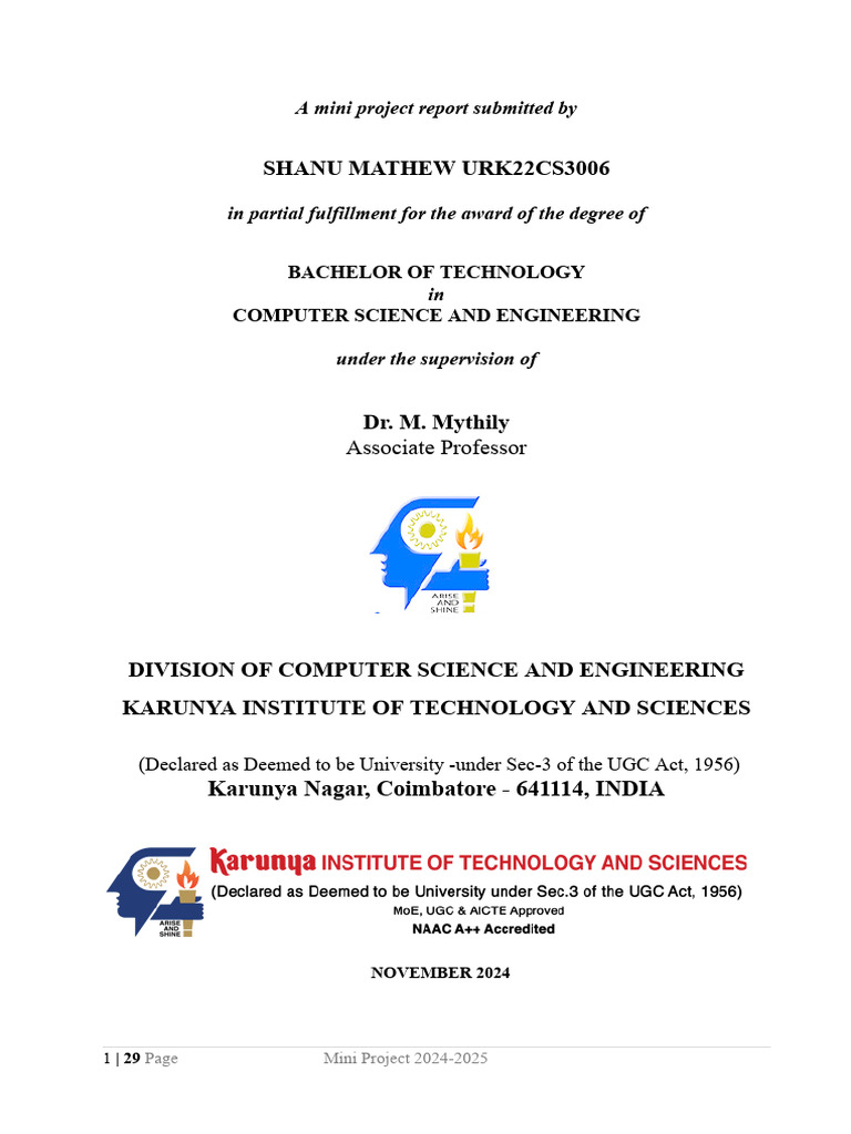 Shanu Mathew Mini Project Report | PDF | Public Transport | Mobile App