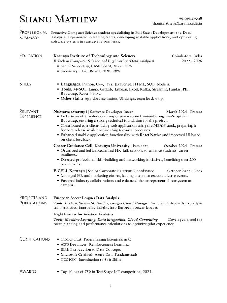 Yuan S Resume Template | PDF | Computing | Information Technology