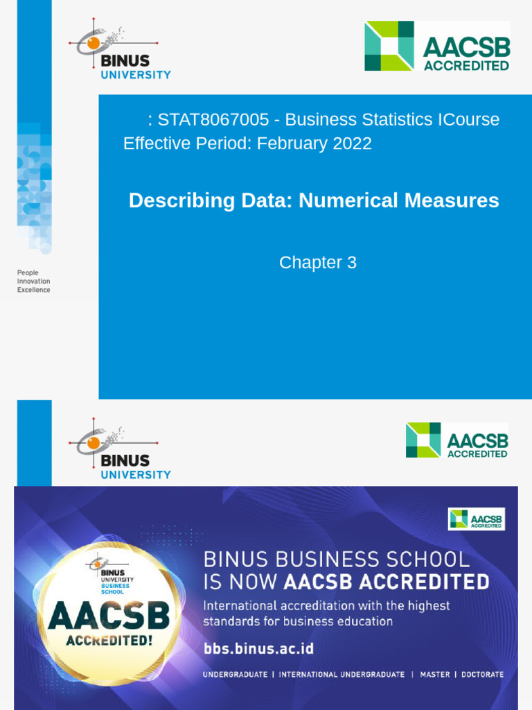 Describing Data and Numerical Measures | PDF | Median | Standard Deviation
