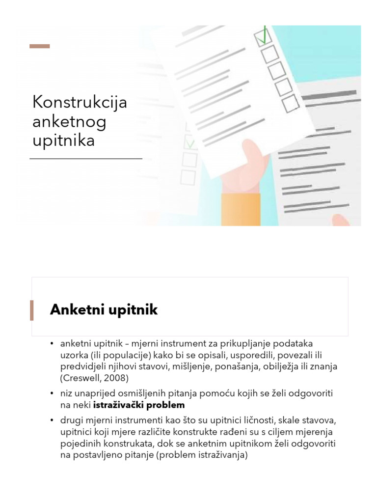 KOnstrukcija Anketnog Upitnika | PDF
