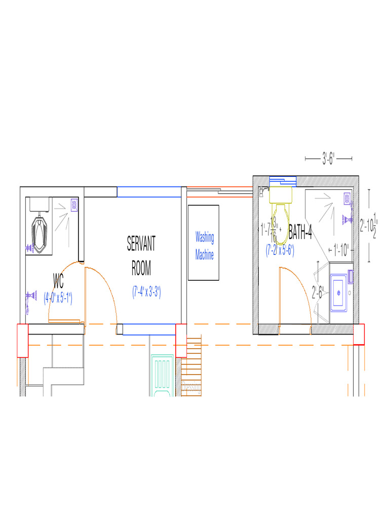 Servant Toilet Dimensions and Layout | PDF