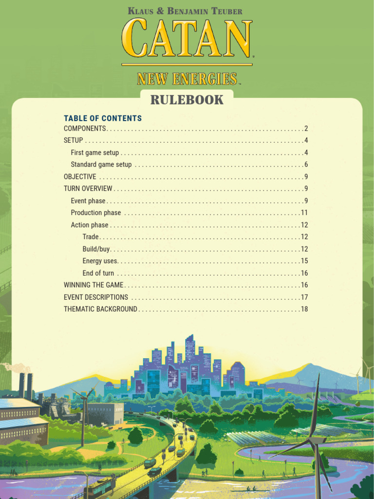 Catan New Energies Rulebook | PDF | Renewable Energy | Fossil Fuels