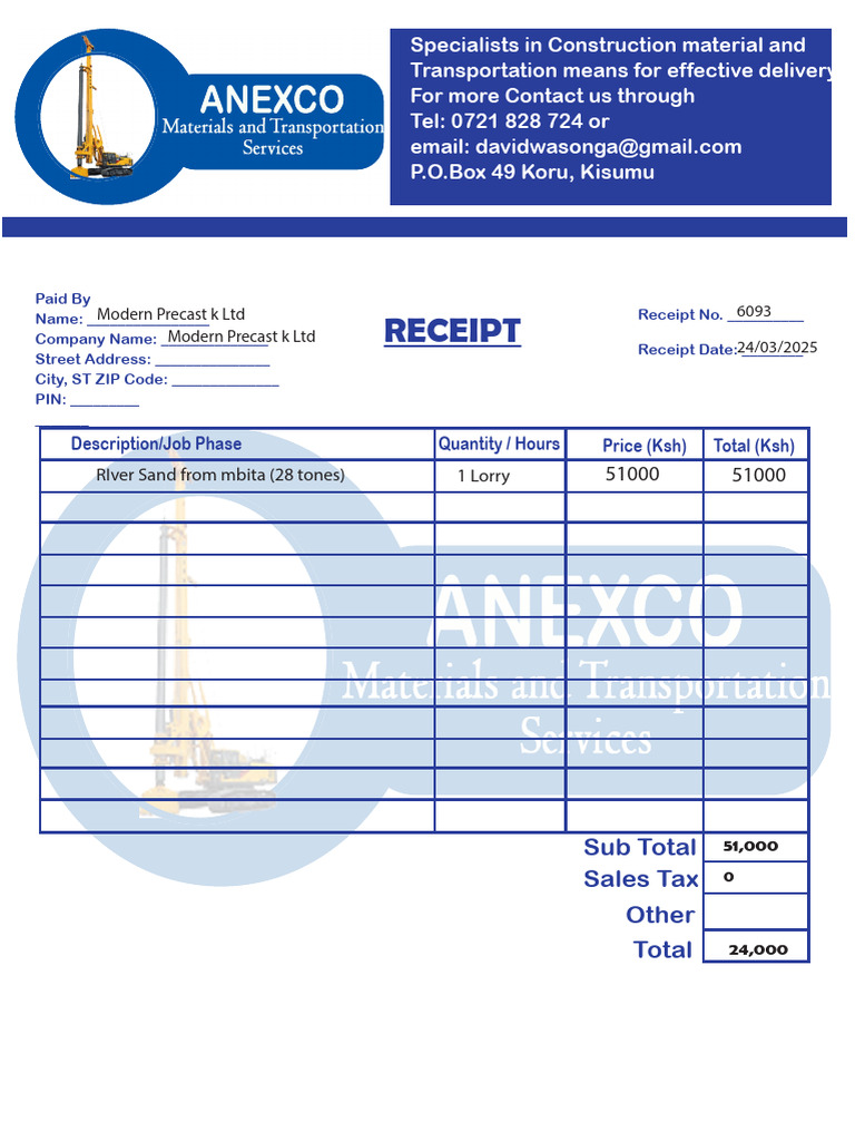 Moder Precast Invoice 1 24032025 | PDF