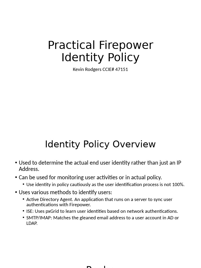 6.6 Identity Policy | PDF
