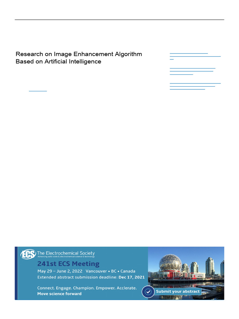 Research on Image Enhancement Algorithm Based on A | PDF | Computer ...