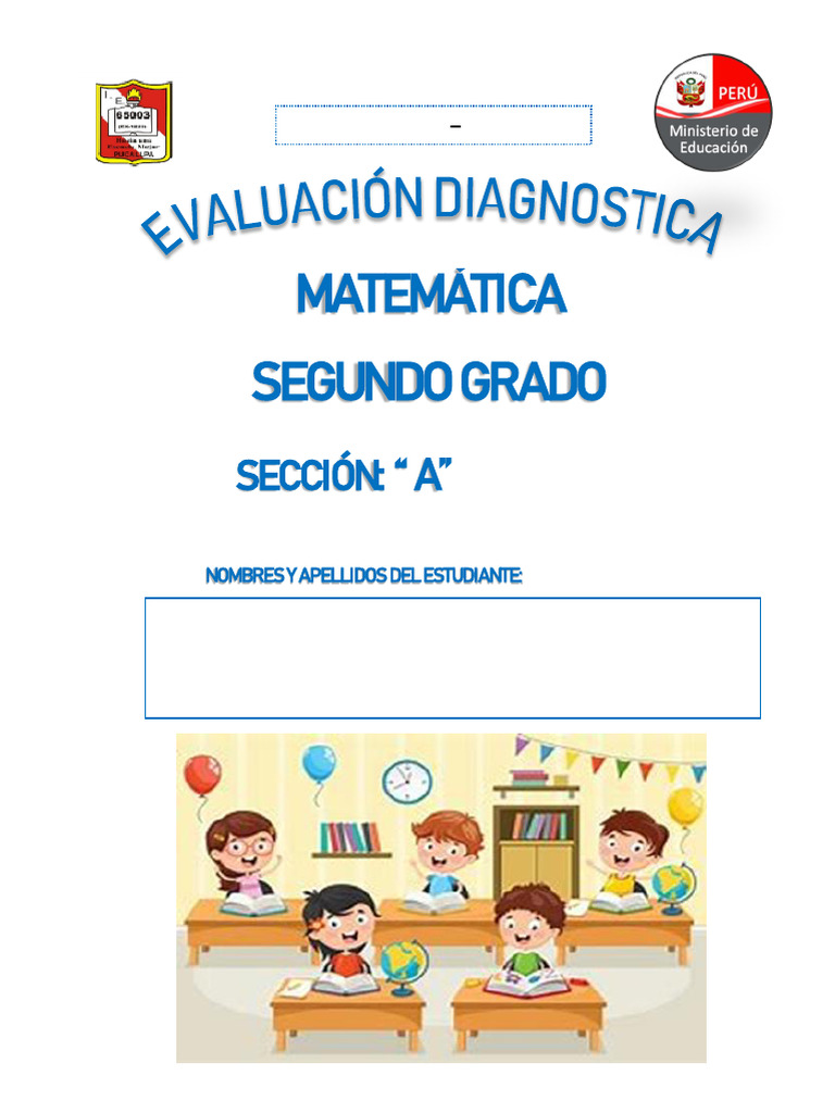 2º A - Prueba Diagnostico Matem | PDF