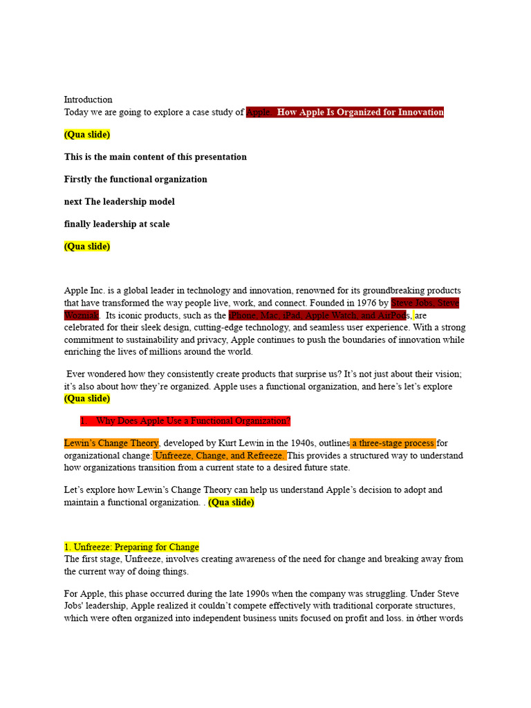 Apple’s Functional Organization for Innovation | PDF | Empowerment ...
