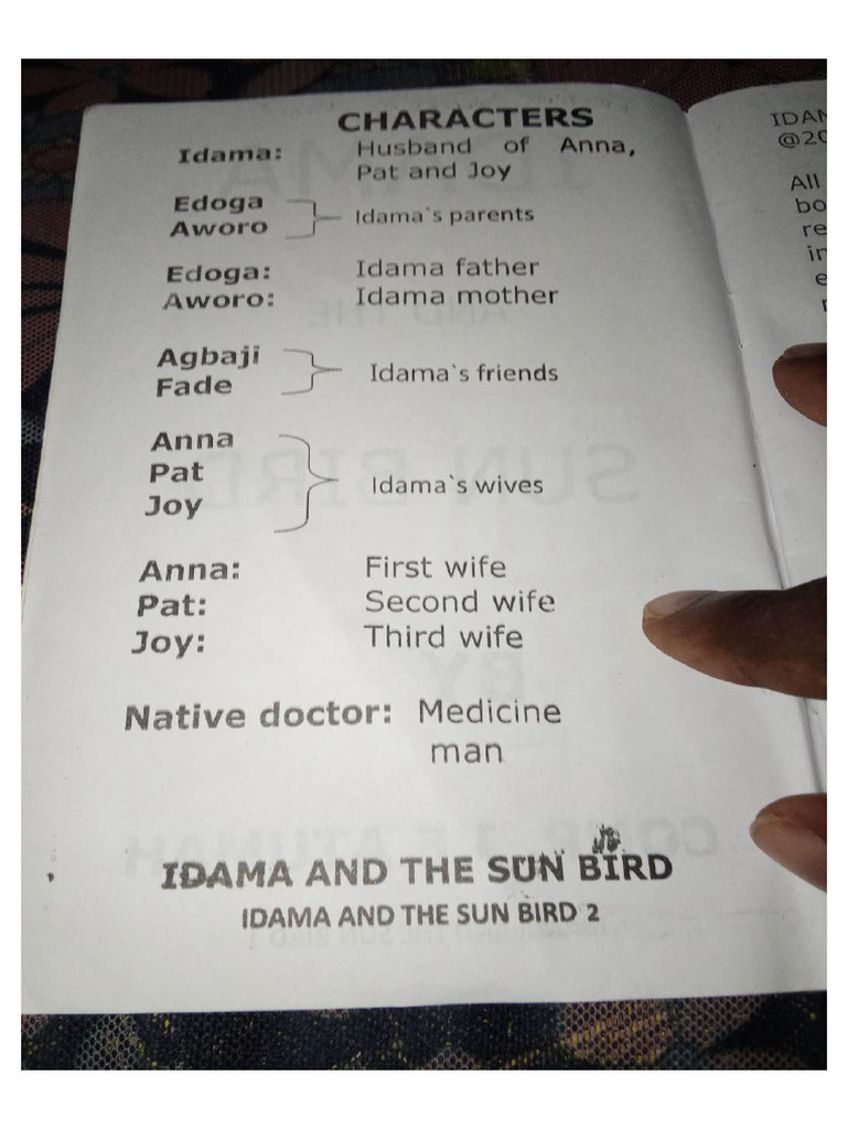 Idama and The Sun Bird:a Play | PDF