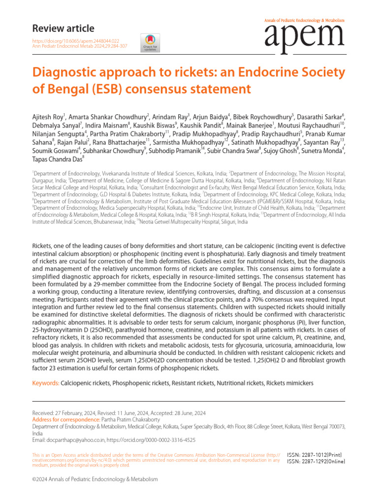 Rickets (APEM) | PDF | Vitamin D