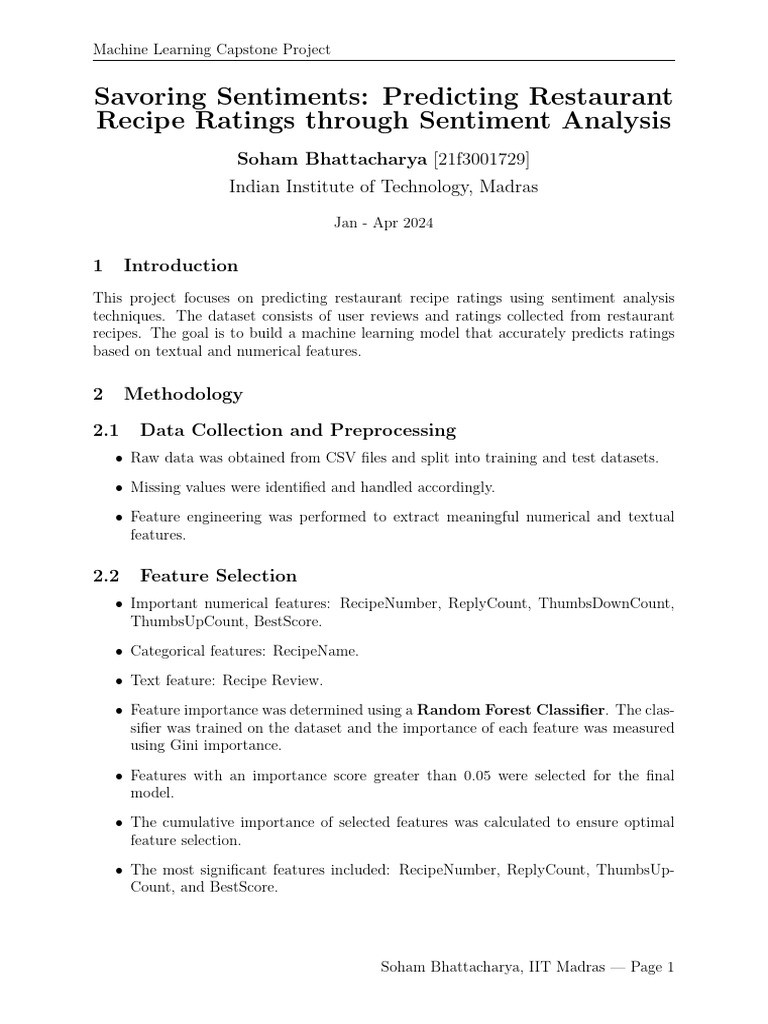 21f3001729 ML Capstone Project Report | PDF | Machine Learning | Accuracy And Precision