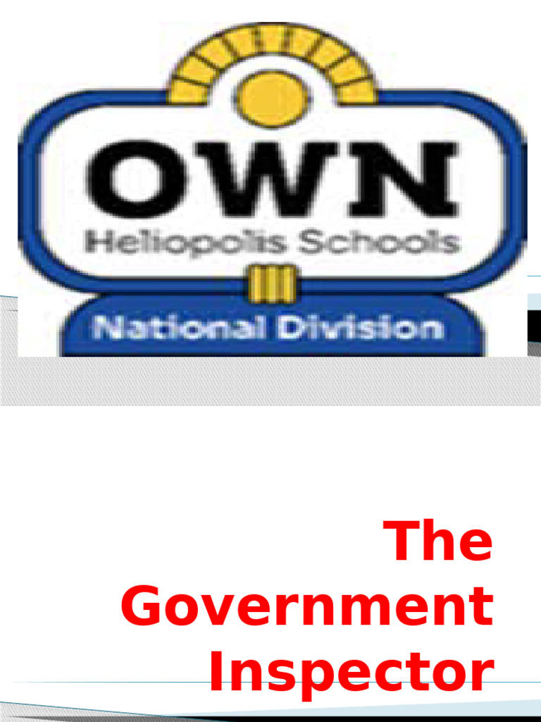 The Government Inspector Introduction 2025 | PDF | Nikolai Gogol | Russian Literature