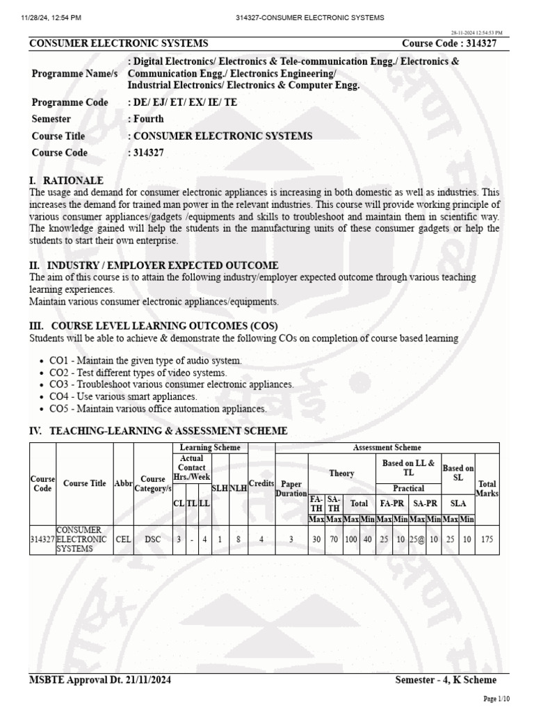 314327-Consumer Electronic Systems 281124 | PDF | Microphone | Virtual Reality