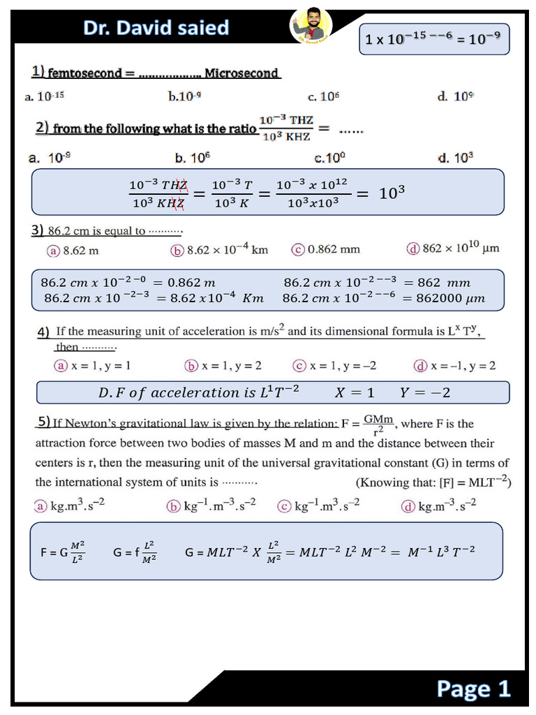 Physics Calculations and Concepts | PDF