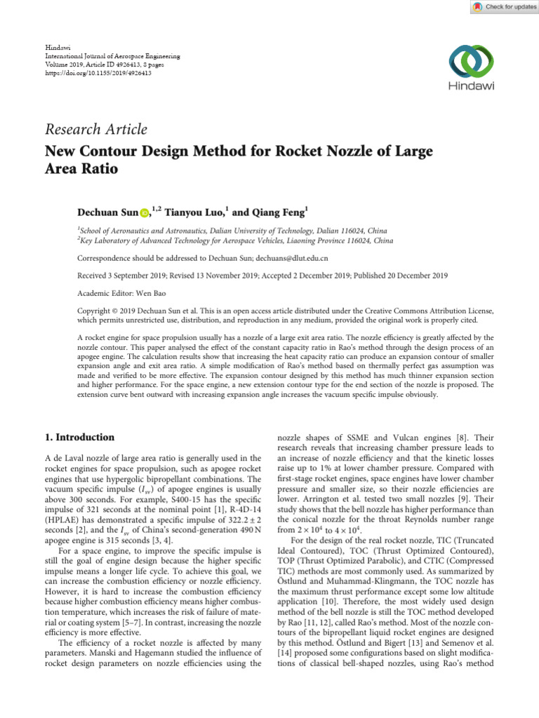 International Journal of Aerospace Engineering - 2019 - Sun - New ...