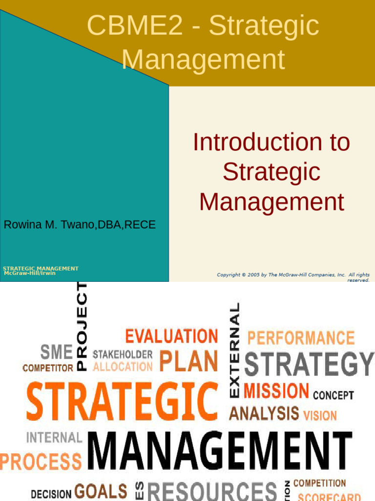 Lecture 1 Intro To Strategic Management | PDF | Strategic Management ...