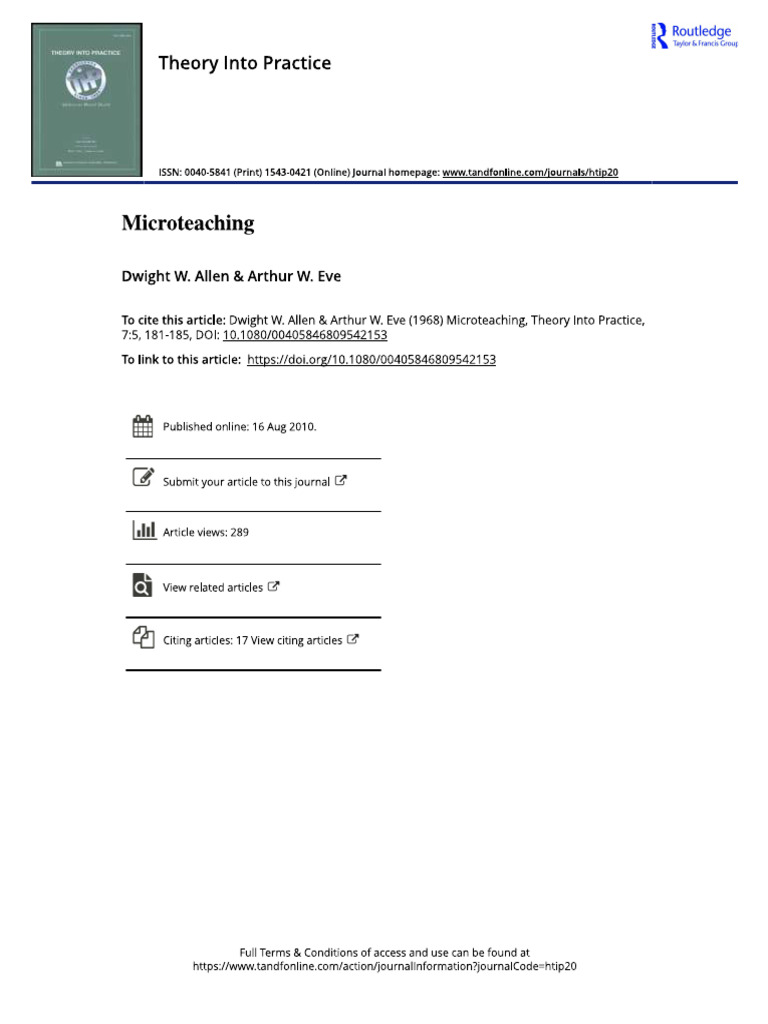 MicroTeaching | PDF