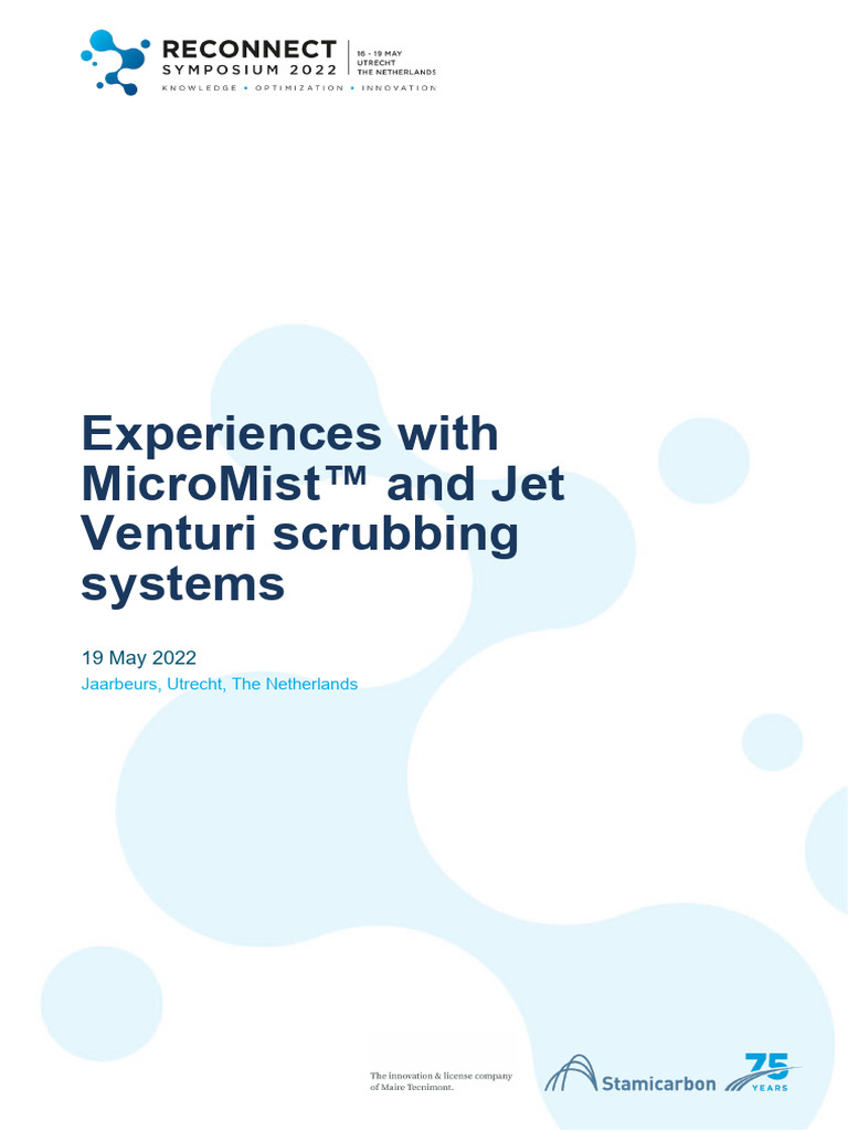 Paper - Experiences With MicroMist™ and Jet Venturi Scrubbing Systems ...