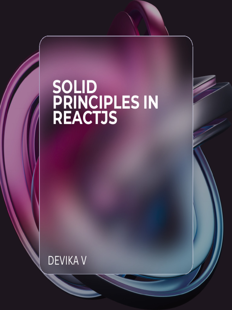 SOLID Principle in reactjs | PDF | Interface (Computing) | Class ... SOLID Principle in reactjs | PDF | Interface (Computing) | Class ...