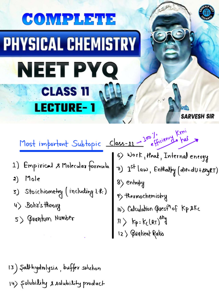 Physical chemistry pyqs | PDF