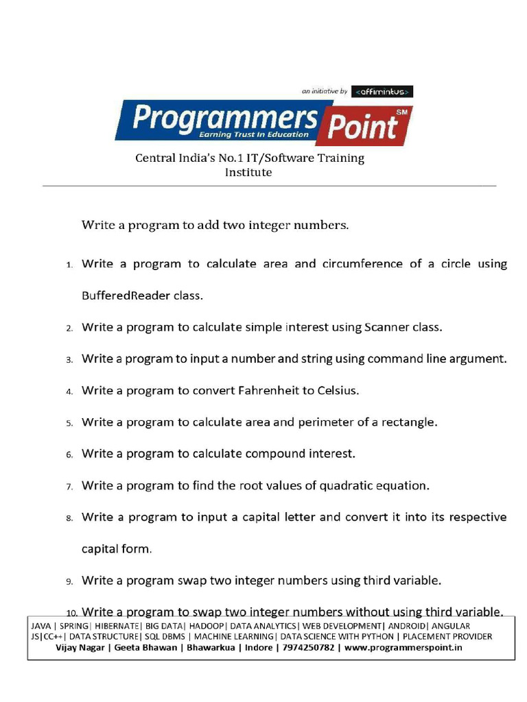 J Java Assignments | PDF