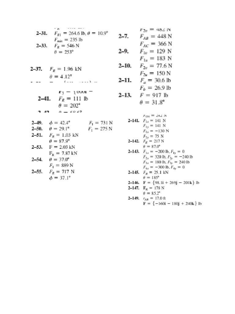 Applied Mechanics Chapter#2 Answer | PDF