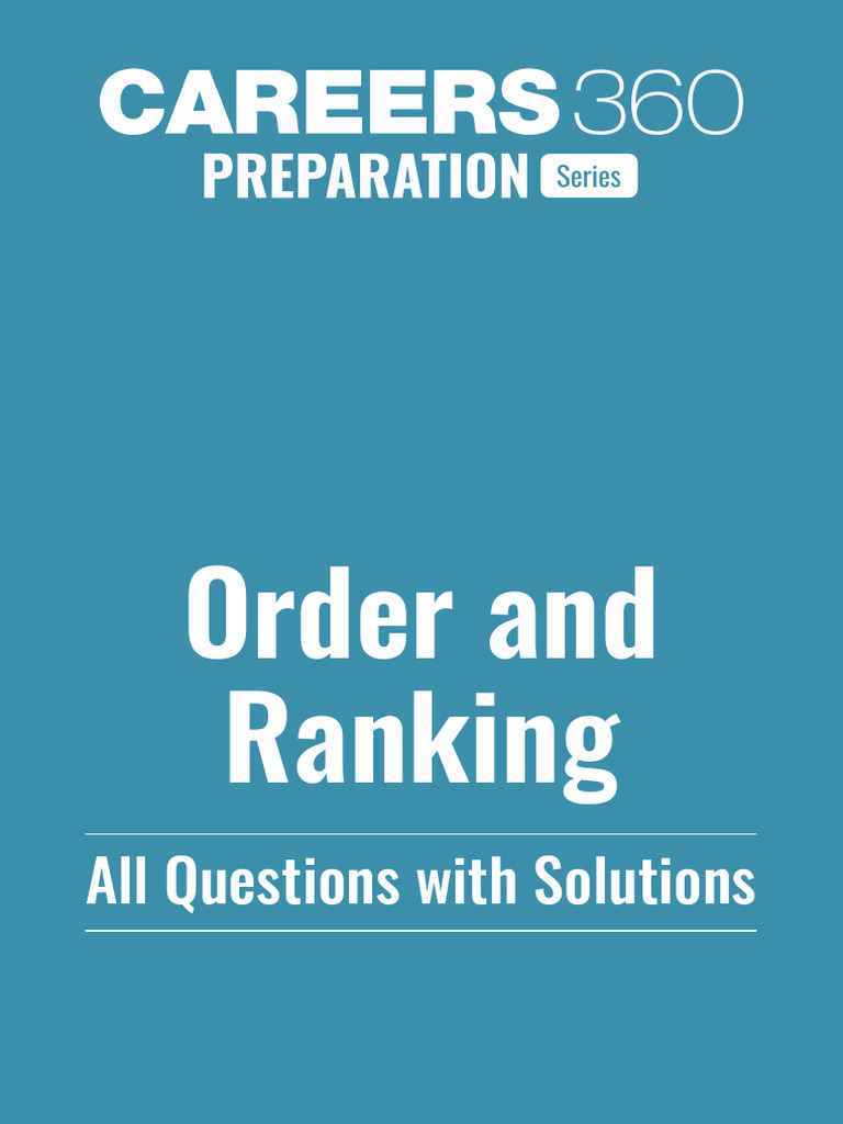 Order and Ranking Questions With Solutions PDF - 1742895737989 | PDF