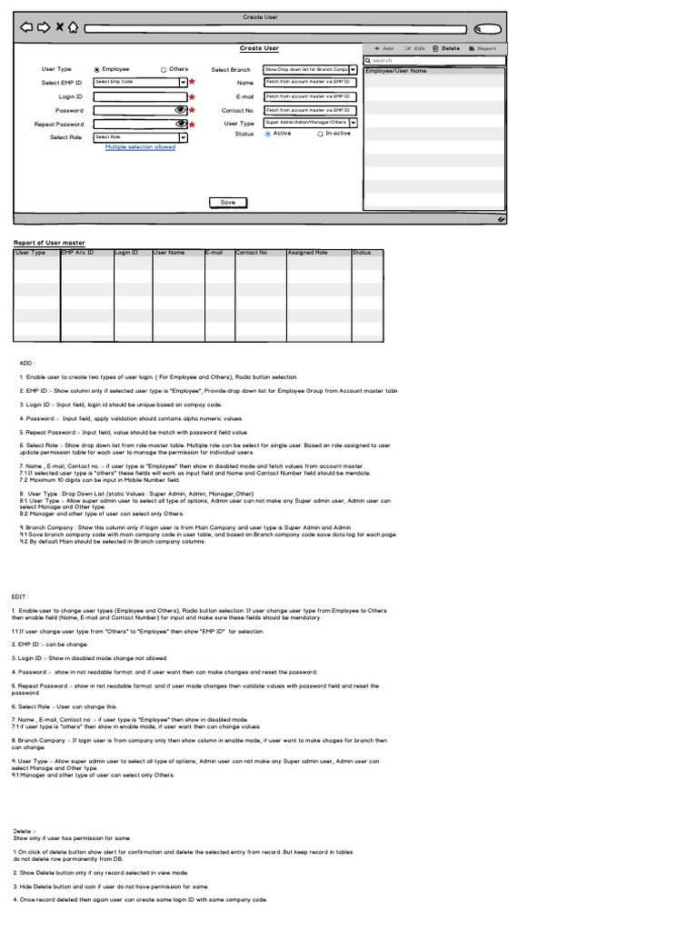 User Permission and Creation | PDF | Password | User (Computing)