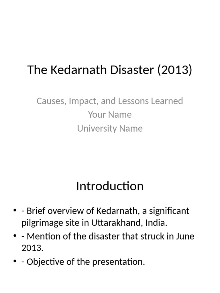 Kedarnath Disaster Presentation | PDF